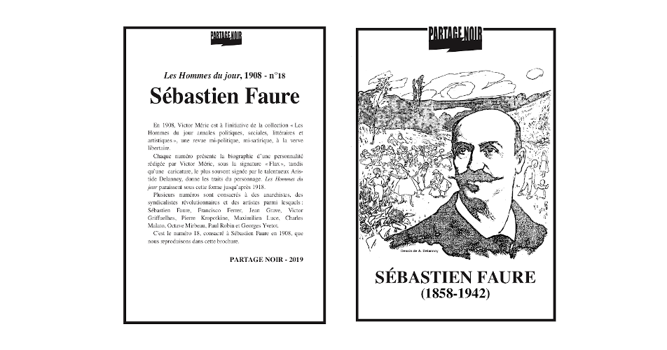 Sébastien Faure (1858-1942) - Brochure - PARTAGE NOIR