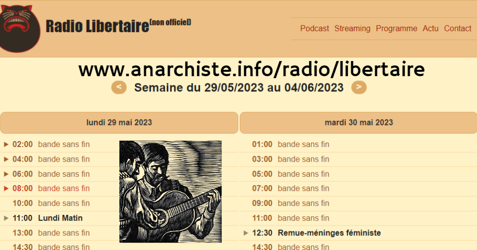 Programmes De Radio Libertaire Du 29 Mai Au 4 Juin 2023 Partage Noir