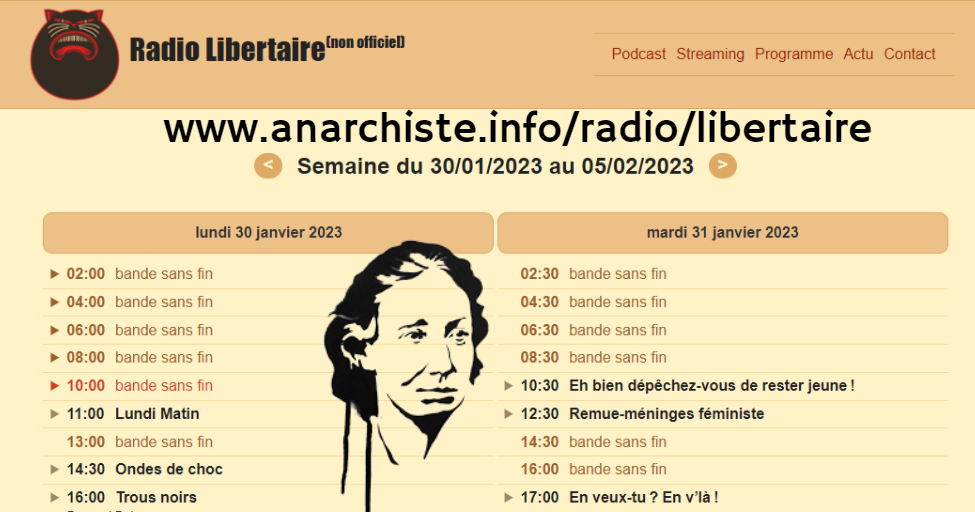 Programmes De Radio Libertaire Du 30 Janvier Au 5 Février 2023